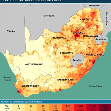 Map of South Africa's nine provinces - South Africa Gateway